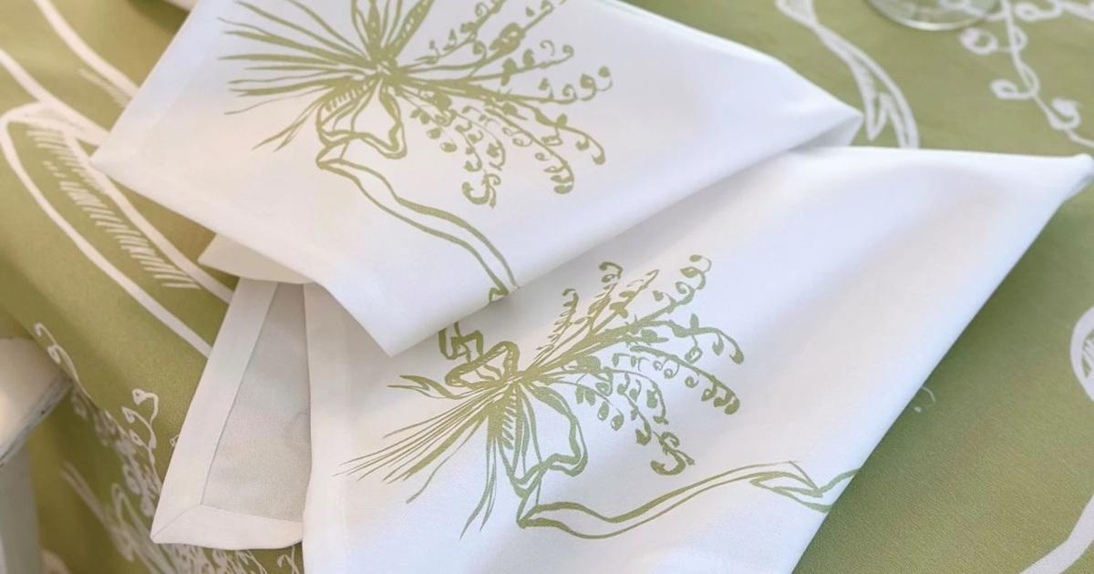 Merla x Saša Šekoranja kolekcija uključuje elegantne stolnjake, salvete ...